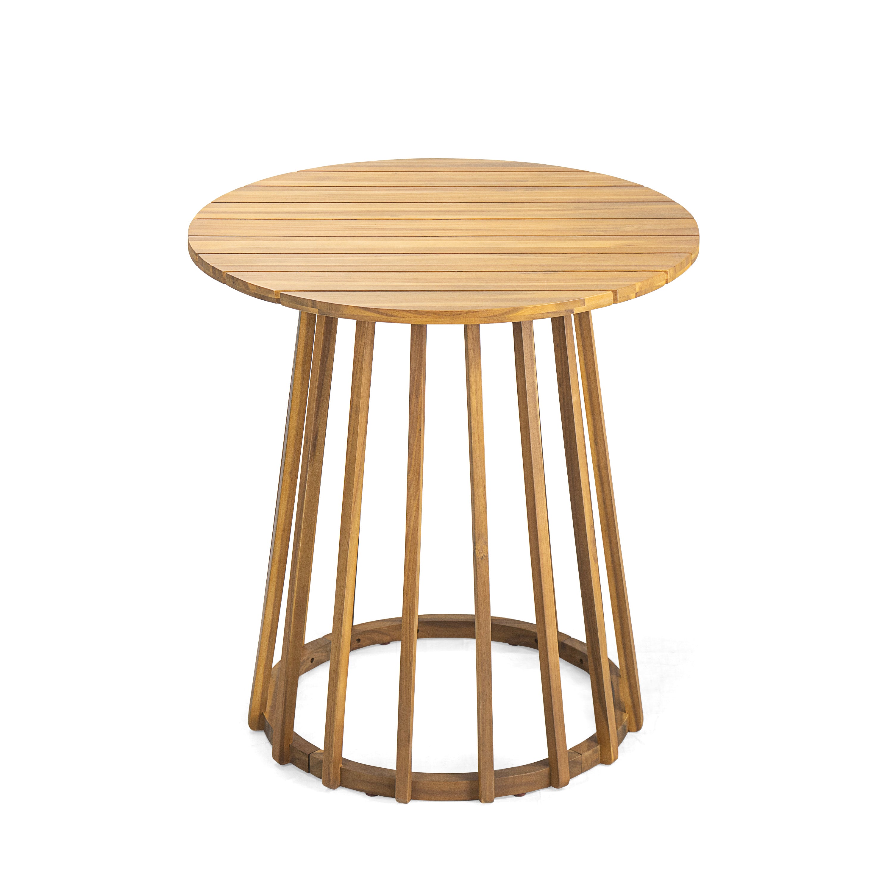 Orione Teak Acacia Wood Outdoor Patio Bistro Table – GDFStudio