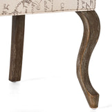 Crown Back French Script Beige Fabric Dining Chairs (Set of 2) – GDFStudio