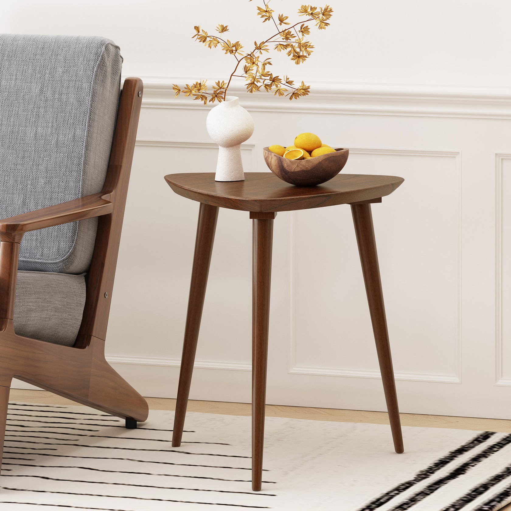 Finnian Wood Finish End Table – GDFStudio