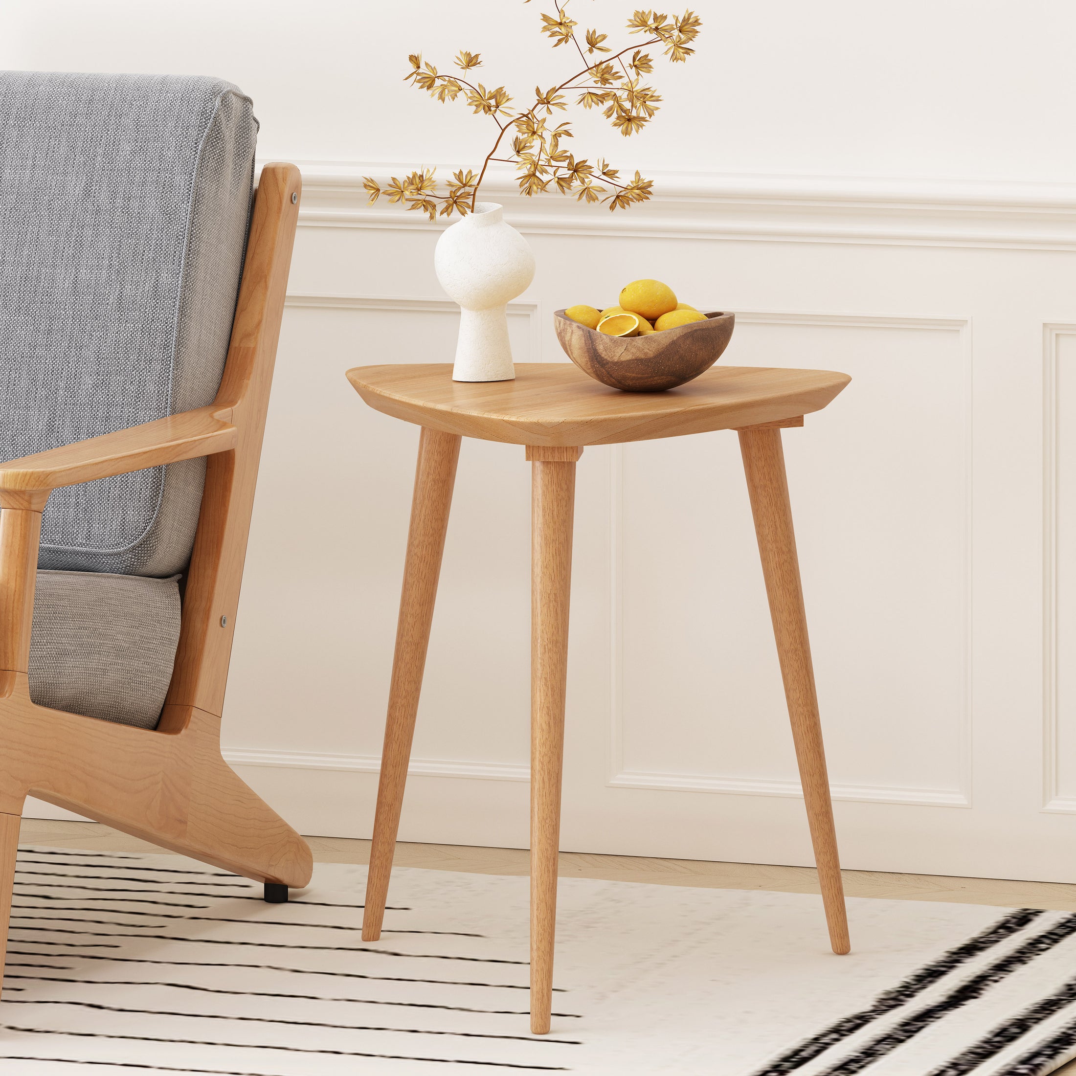 Finnian Wood Finish End Table – GDFStudio