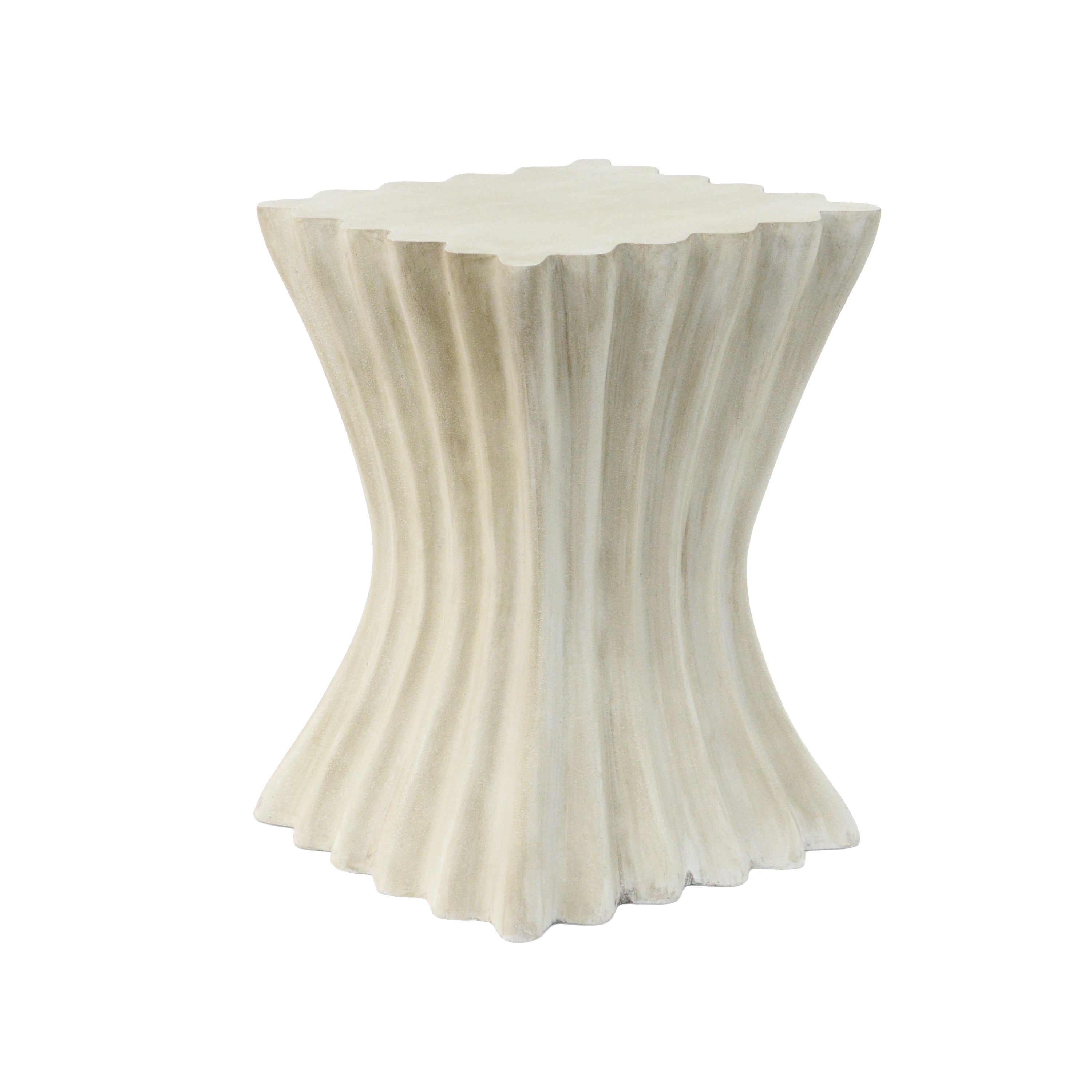 Wrena MGO Archaistic Wavy Side Table – GDFStudio