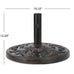 Gretta Outdoor Bronze Resin and Black Steel Unbrella Base – GDFStudio