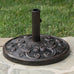 Gretta Outdoor Bronze Resin and Black Steel Unbrella Base – GDFStudio