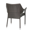 Miranda Outdoor Mix Mocha Wicker Stacking Dining Chairs (Set of 4 ...