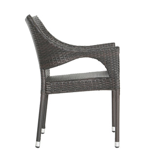 Miranda Outdoor Mix Mocha Wicker Stacking Dining Chairs (Set of 4 ...