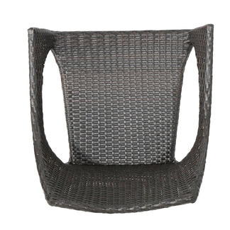 Miranda Outdoor Mix Mocha Wicker Stacking Dining Chairs (Set of 4 ...