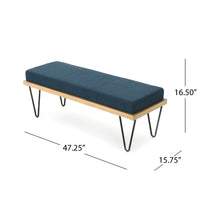 Elaina Industrial Modern Fabric Bench – GDFStudio