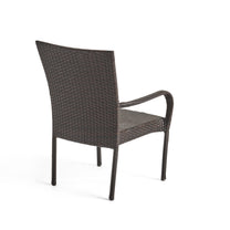 Cain Outdoor Transitional 7-Piece Multi-Brown Wicker Dining Set – GDFStudio