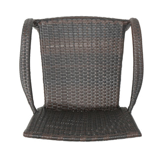 Cain Outdoor Transitional 7-Piece Multi-Brown Wicker Dining Set – GDFStudio