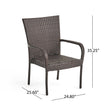 Cain Outdoor Transitional 7-Piece Multi-Brown Wicker Dining Set – GDFStudio