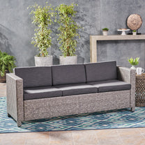 Cony Outdoor Wicker 3 Seater Sofa – GDFStudio