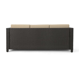Cony Outdoor Wicker 3 Seater Sofa – GDFStudio
