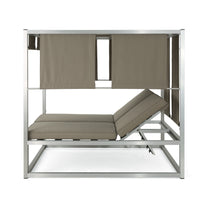 Amos Outdoor Aluminum Daybed with Canopy – GDFStudio