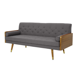 Aidan Mid Century Modern Tufted Fabric Sofa – GDFStudio