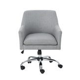 Morgan Mid Century Modern Fabric Home Office Chair with Chrome Base ...