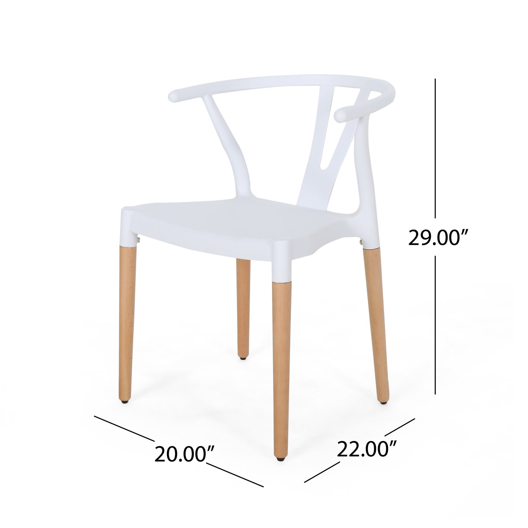 Victoria Modern Dining Chair with Beech Wood Legs (Set of 2) – GDFStudio