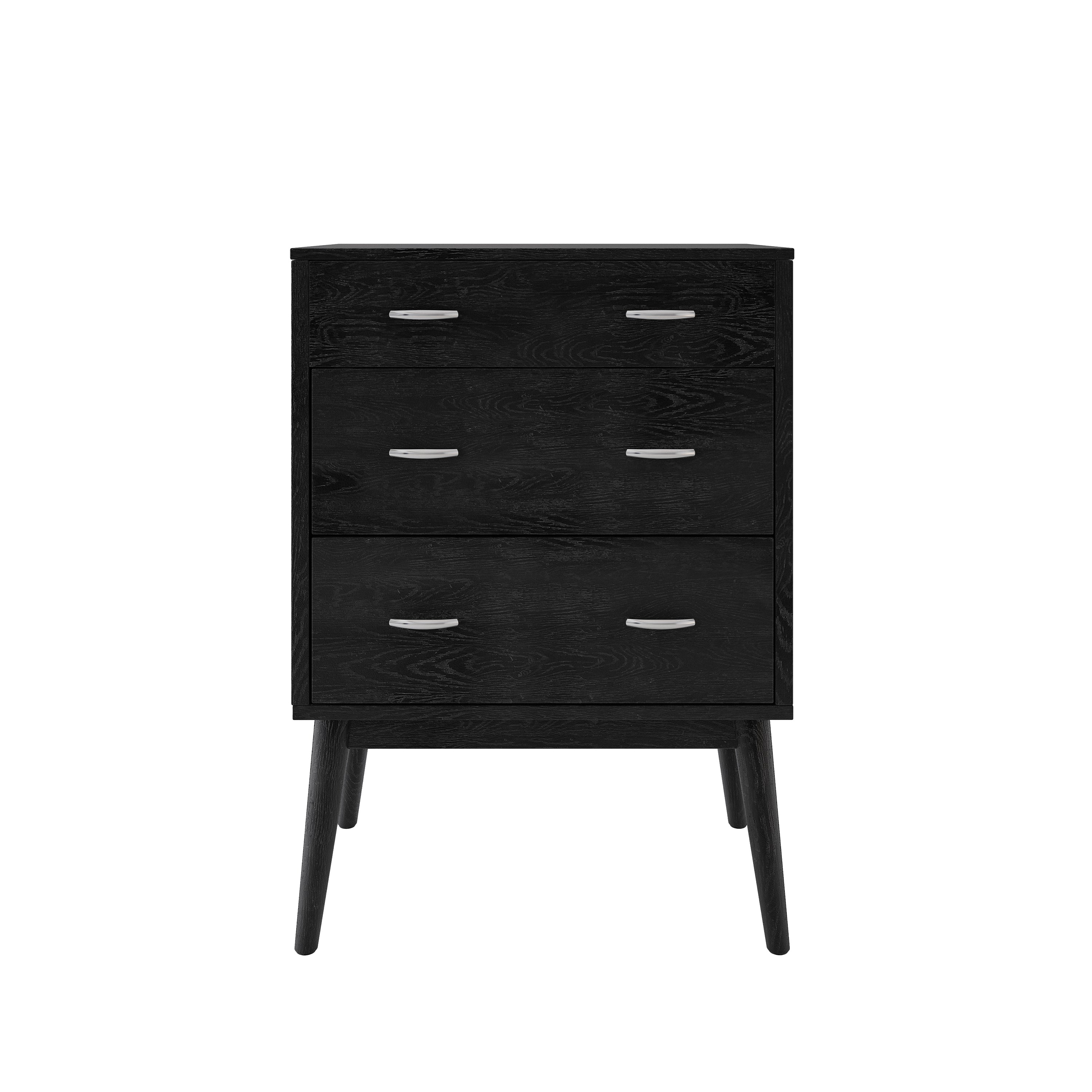 Wilbur Mid Century Modern Wooden 3 Drawer Chest – GDFStudio