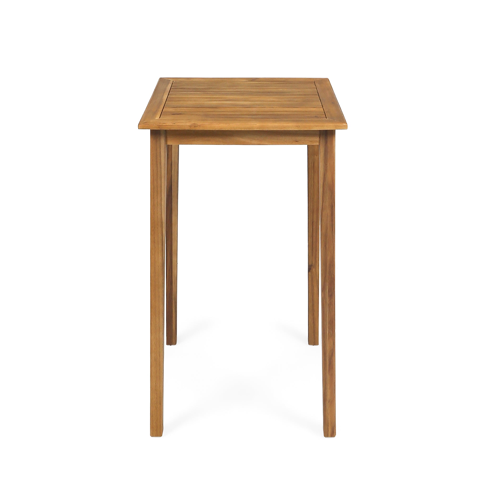 Teresa Outdoor Minimalist Acacia Wood Square Bar Table – GDFStudio