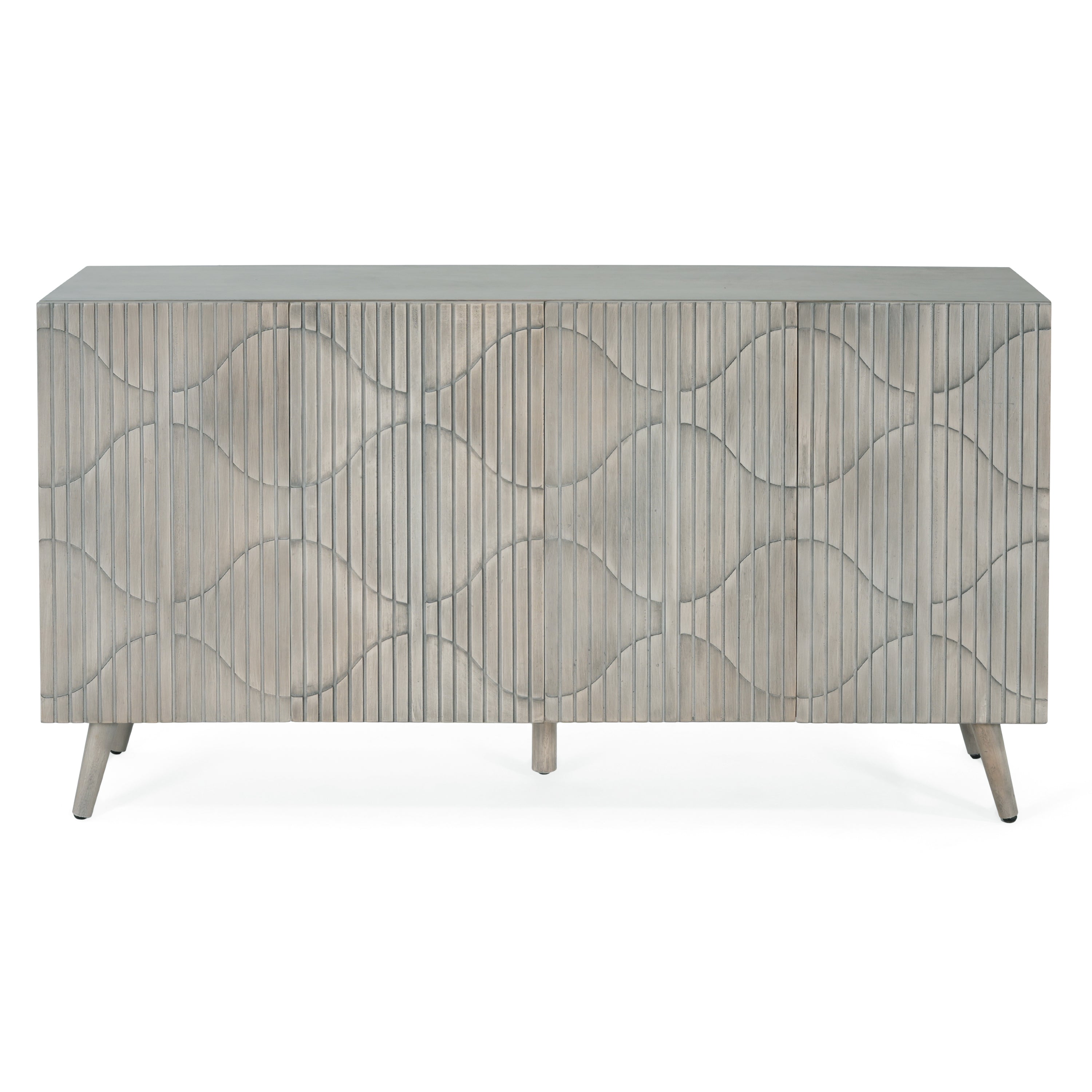 Meliora Modern Fluted Sideboard with Adjustable Shelves – GDFStudio