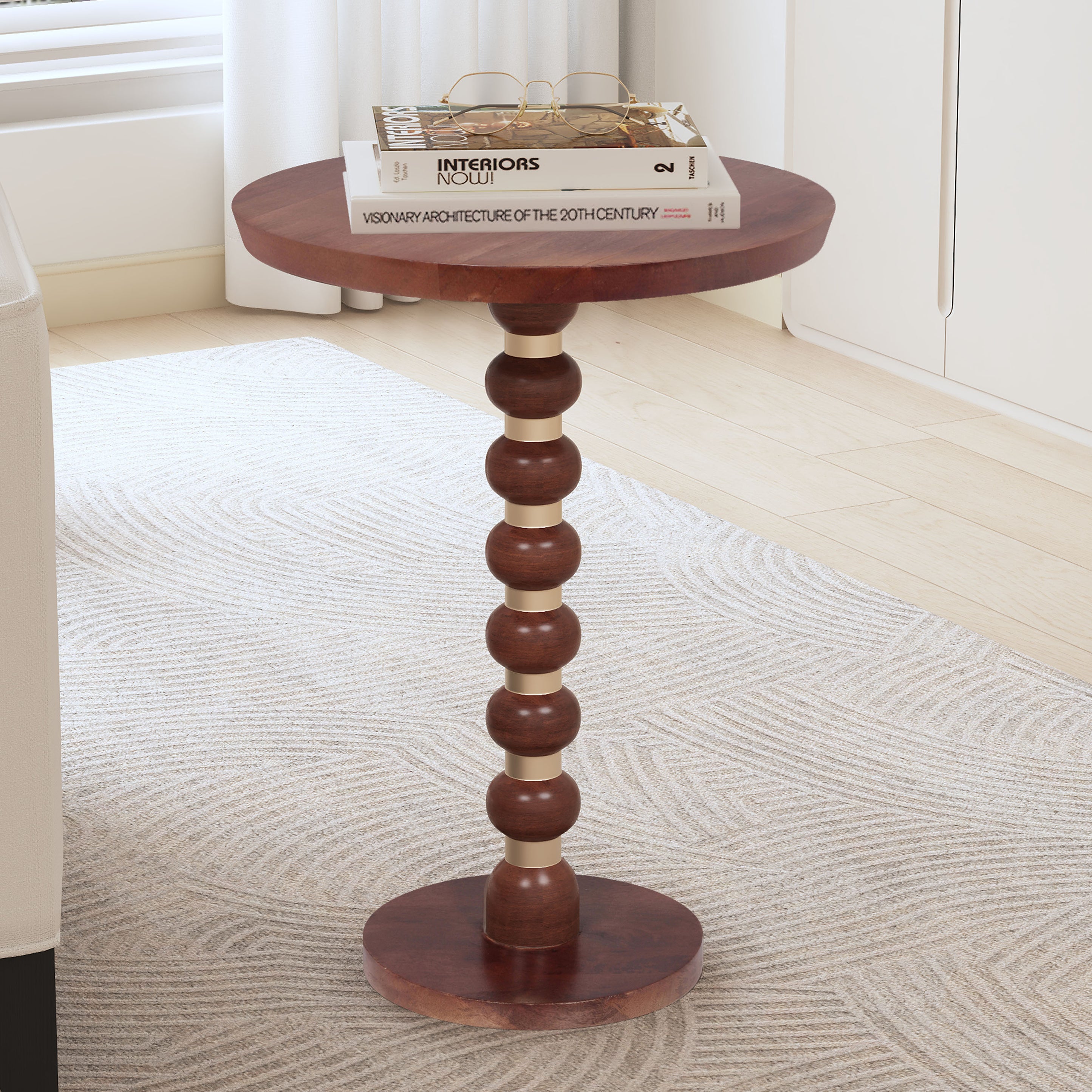 Orablu Modern Round Mango Wood End Table – GDFStudio