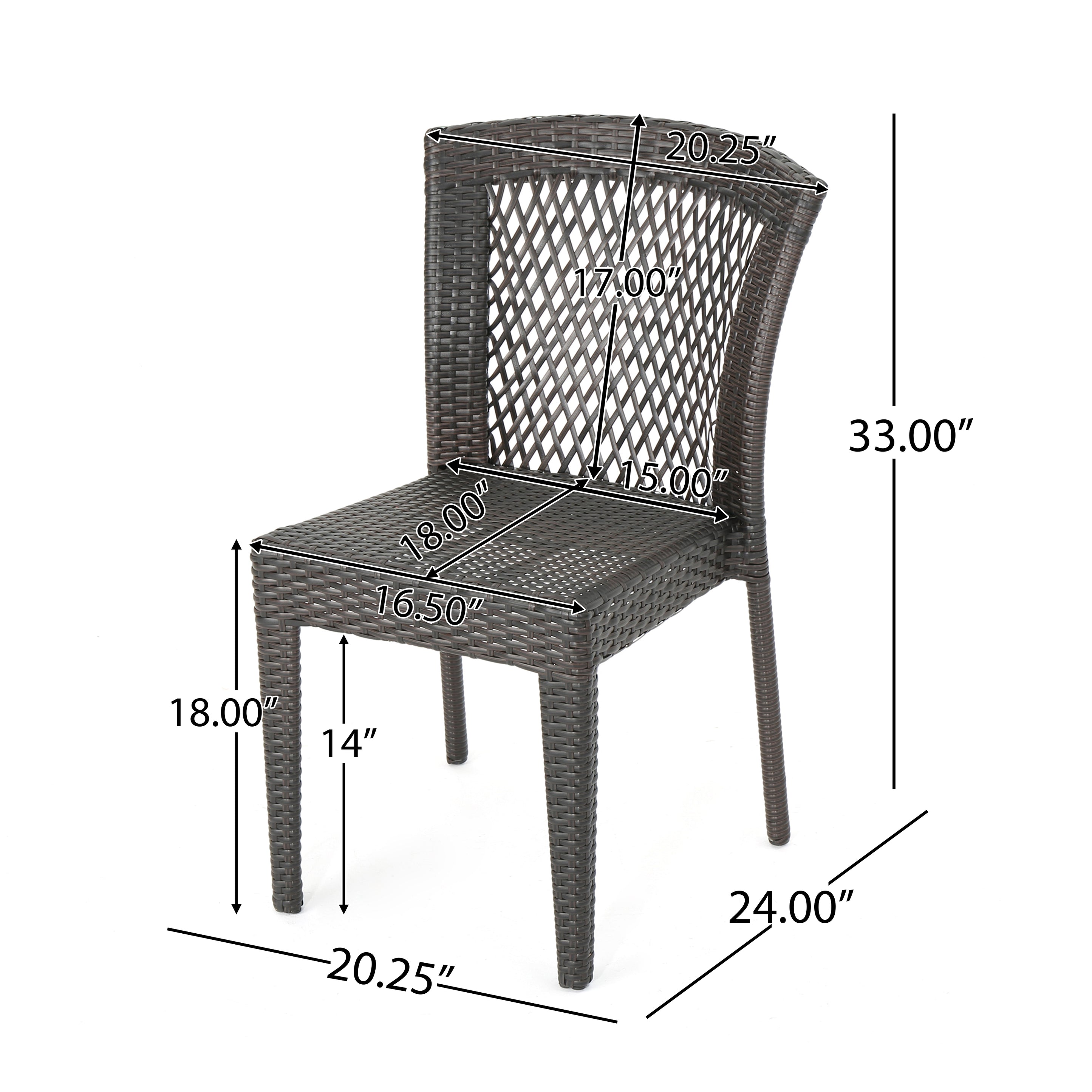 Chatham Outdoor Multi-brown Wicker Stacking Dining Chairs (Set of 4 ...