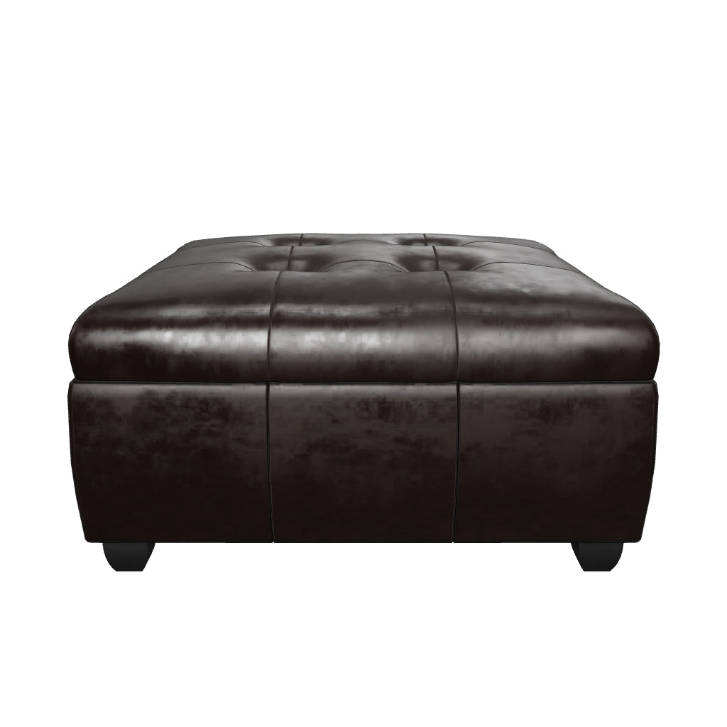 Carlyle Leather Storage Ottoman Coffee Table – GDFStudio