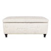 Kingsbury Fabric Storage Ottoman Bench with French Script – GDFStudio