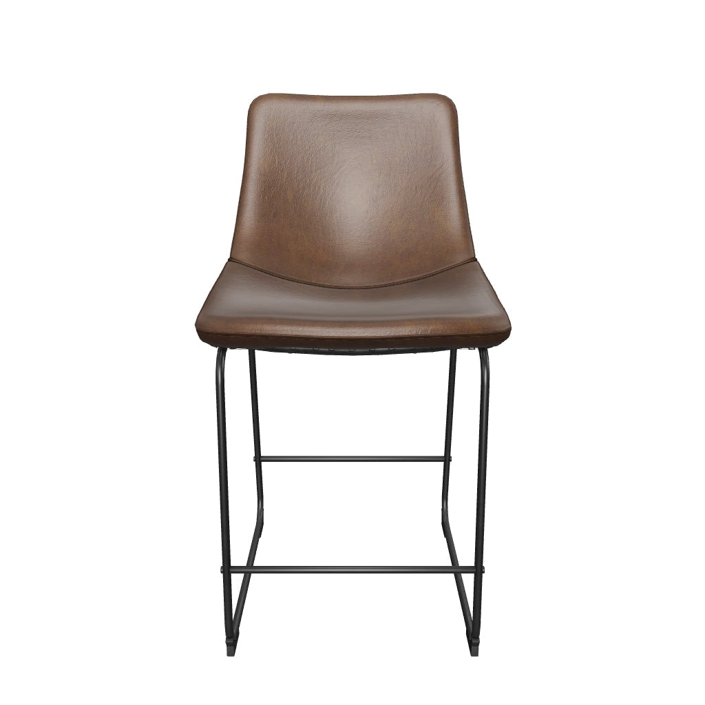Idash Vintage Style Brown 24-Inch Counter Stool (Set of 2) – GDFStudio