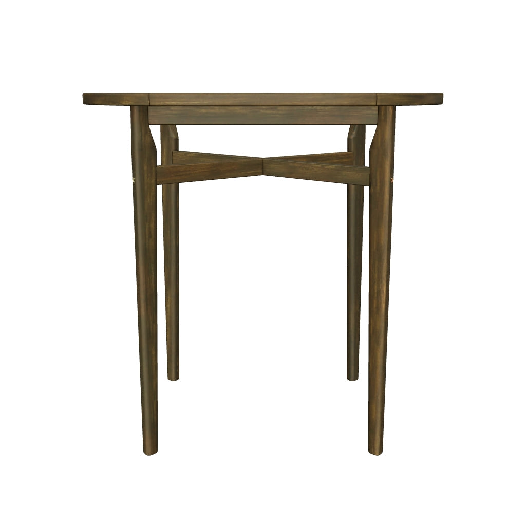 Stanford Outdoor Rustic Acacia Wood Bar Table with Slat Top – GDFStudio