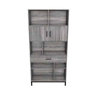 Elon Bookcase With Storage Cabinet & Drawer – GDFStudio