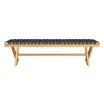 Angie Outdoor Acacia Wood Bench with Rope Seating – GDFStudio