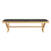 Angie Outdoor Acacia Wood Bench with Rope Seating – GDFStudio