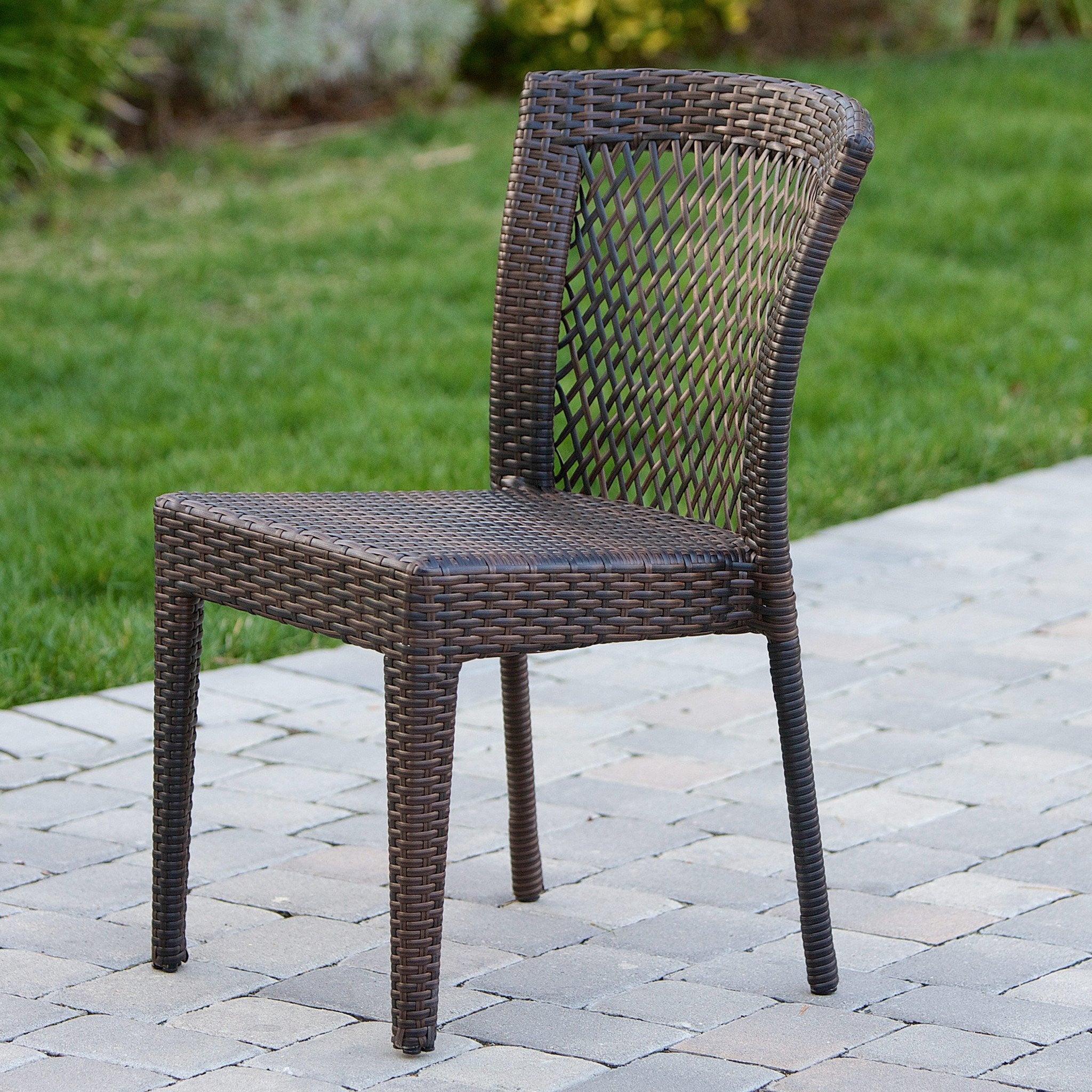 Dana Point 7-pc Outdoor Patio Furniture Brown Wicker Dining Set – GDFStudio
