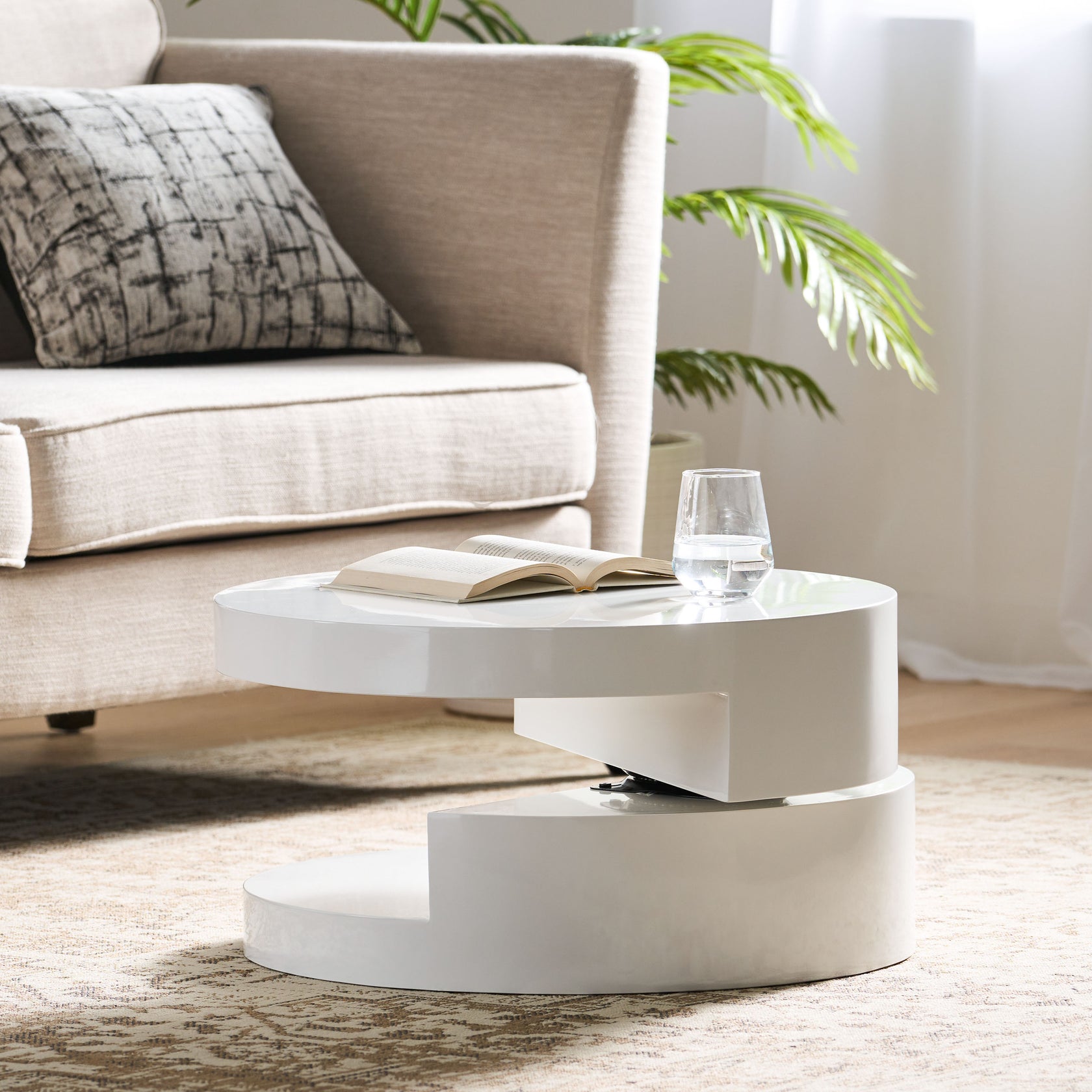 Emerson Small Circular Mod Swivel Coffee Table – GDFStudio