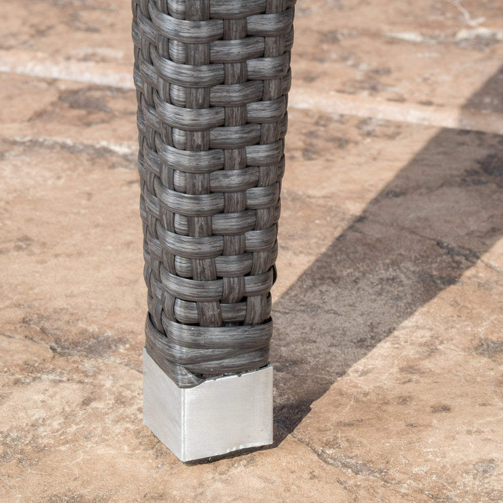 Aina Grey Wicker Outdoor Patio Table – GDFStudio