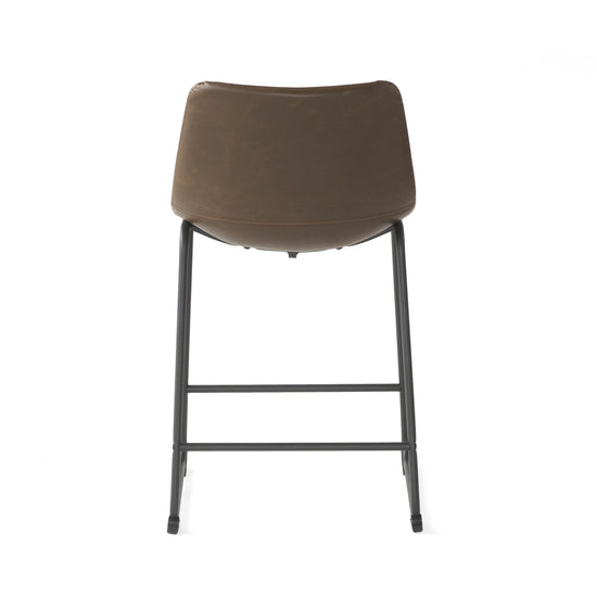 Idash Vintage Style Brown 24-Inch Counter Stool (Set of 2) – GDFStudio