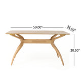 Mabel Mid Century Modern Wood Dining Table – GDFStudio