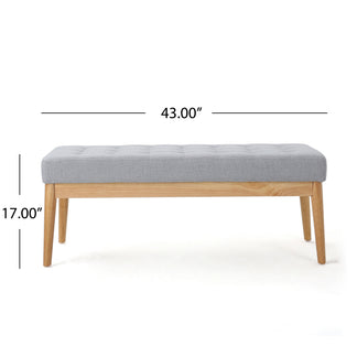 Anglo Modern Mid-Century Fabric Bench – GDFStudio