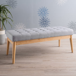 Anglo Modern Mid-Century Fabric Bench – GDFStudio