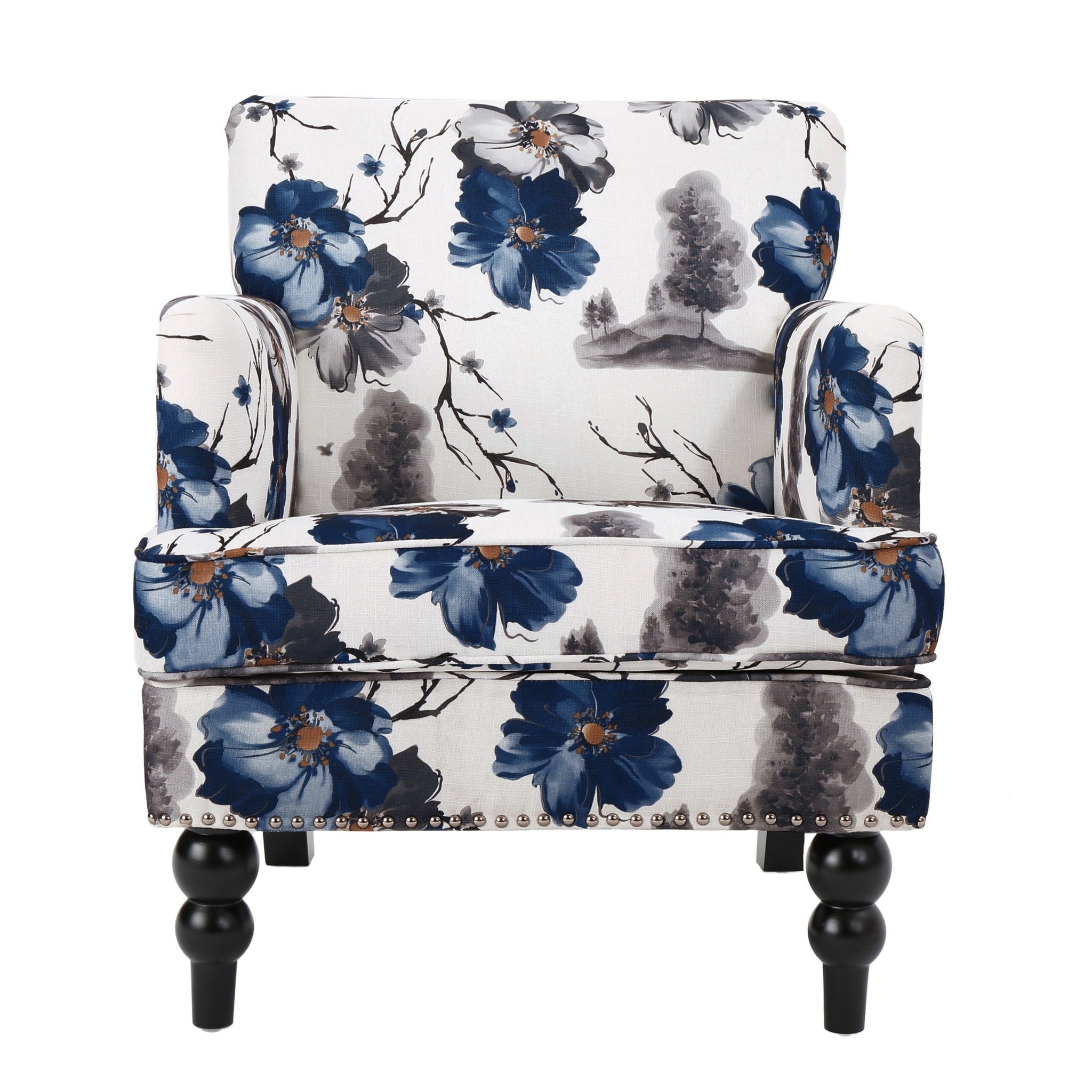 Manon Floral Print Fabric Club Chair – GDFStudio