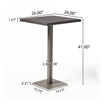 Dominique Outdoor 26 Inch Multi-brown Wicker Square Bar Table – GDFStudio