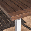 Mika Outdoor Finished Acacia Wood Dining Table with Metal Legs – GDFStudio