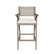 Joye Outdoor Acacia Wood Barstool (Set of 2), Grey with Cream Cushion ...