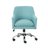 Morgan Mid Century Modern Fabric Home Office Chair with Chrome Base ...