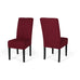 Raphael Wooden Dining Chairs (Set of 2), Deep Red and Dark Brown Finis ...