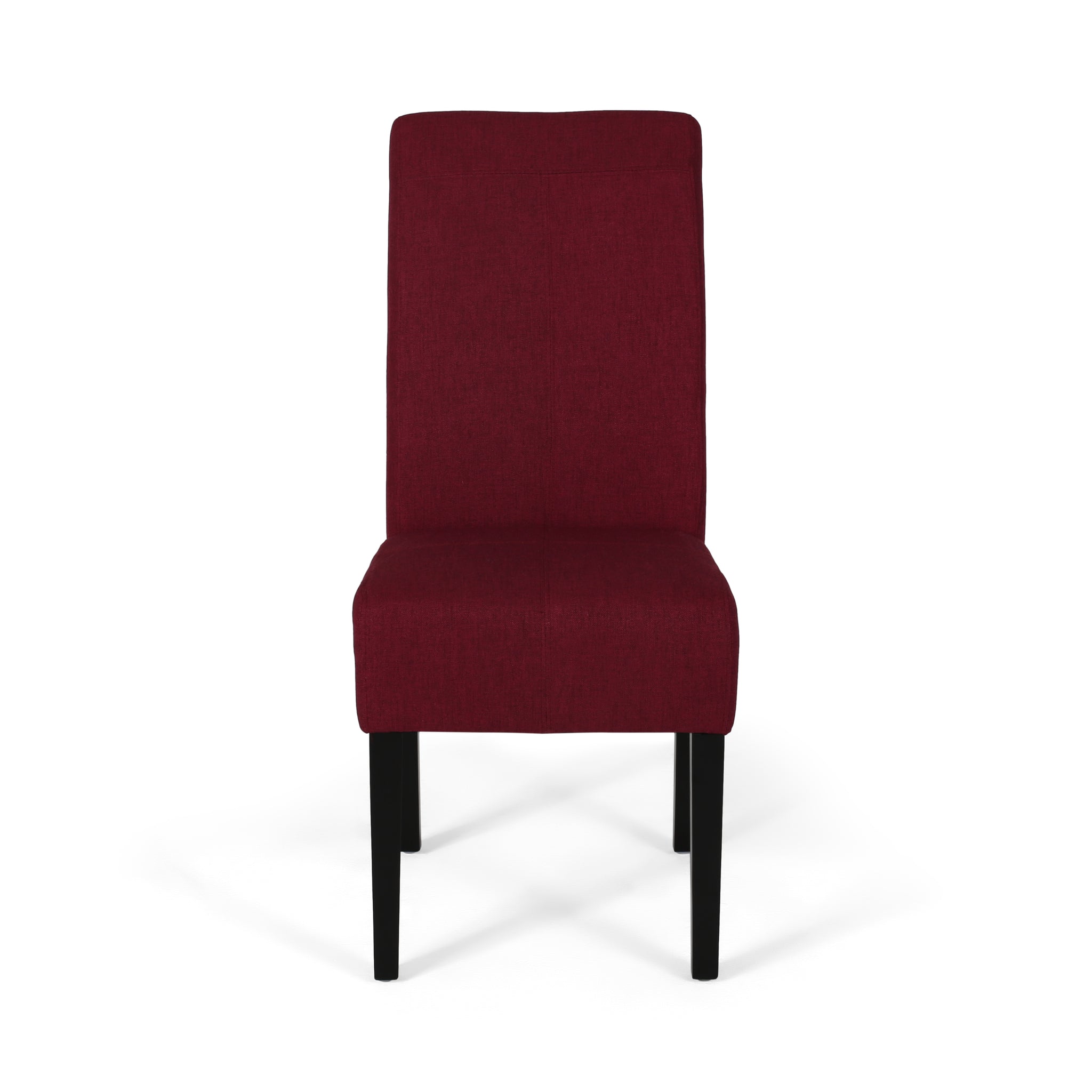 Raphael Wooden Dining Chairs (Set of 2), Deep Red and Dark Brown Finis ...