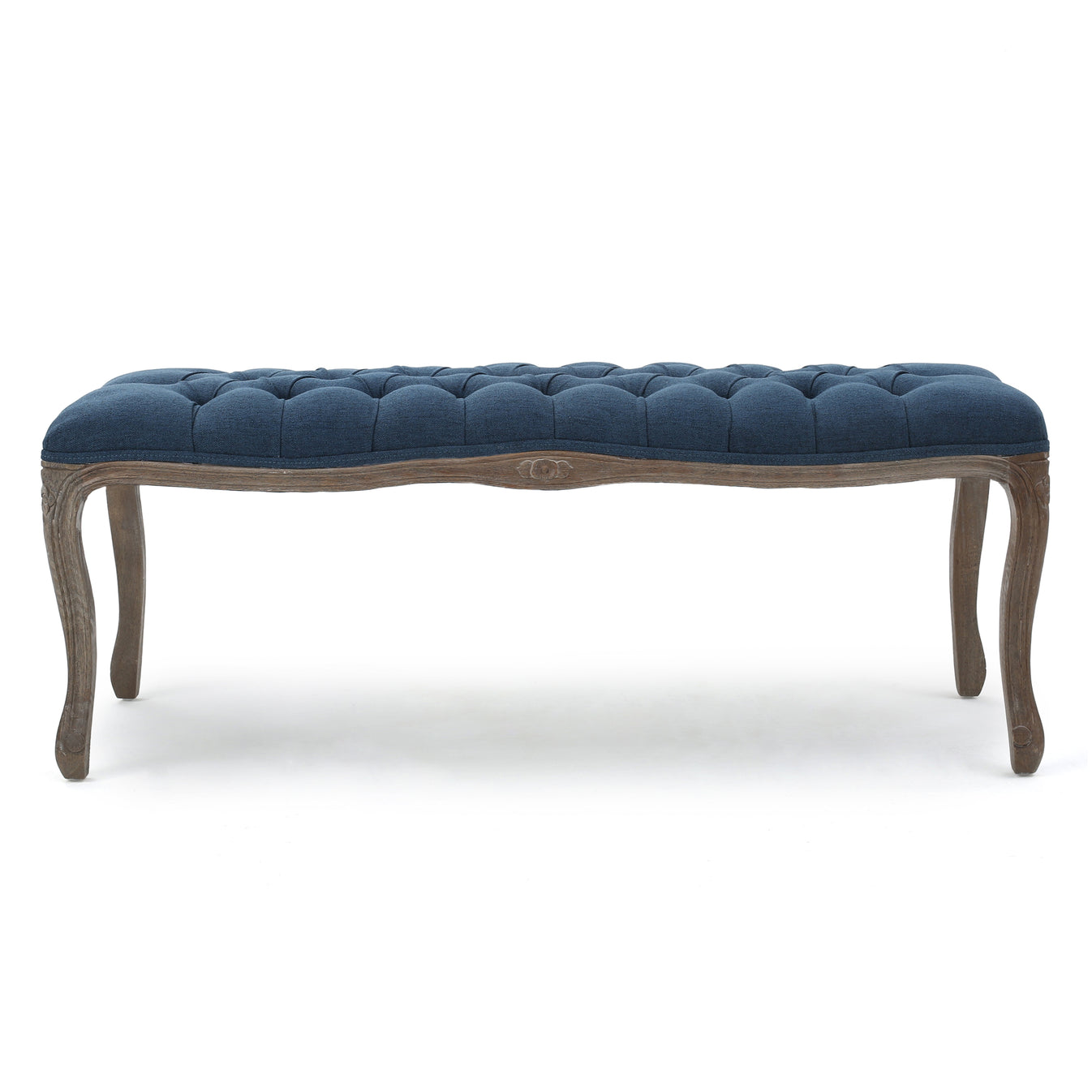 Tasette Traditional Button Tufted Fabric Bench – GDFStudio