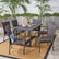 Cain Outdoor Transitional 7-Piece Multi-Brown Wicker Dining Set – GDFStudio