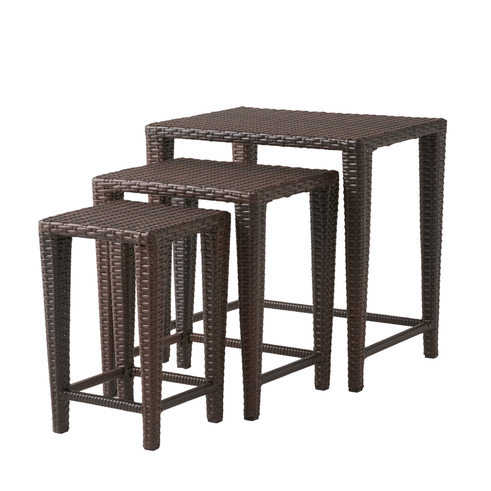 Mayall Multibrown Wicker Nested Side Tables (Set of 3) – GDFStudio