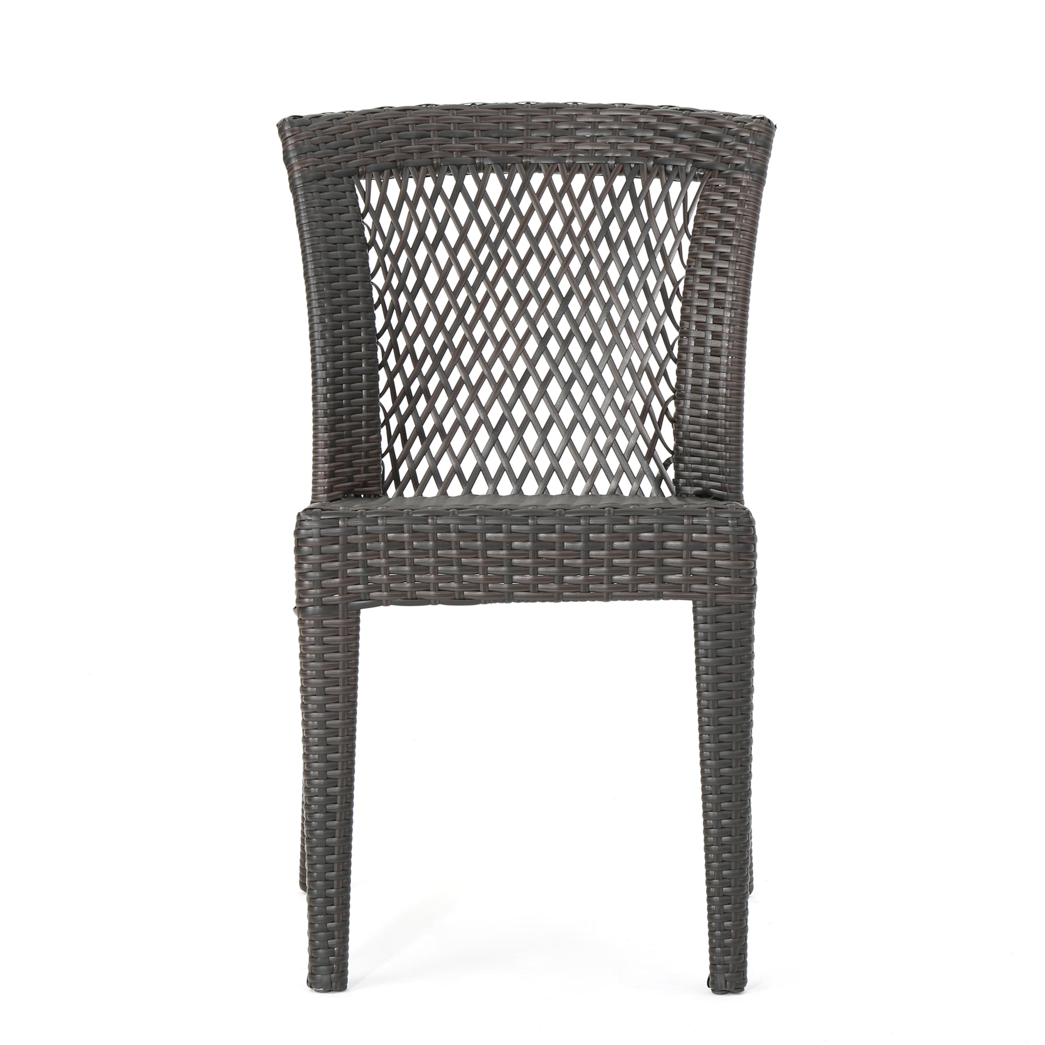 Chatham Outdoor Multi-brown Wicker Stacking Dining Chairs (Set of 4 ...